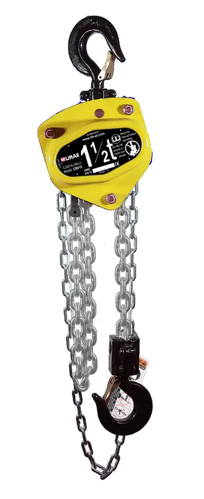 Lift-All 1.5 Ton Manual Chain Hoist 10-Ft. Lift | BuilderSmart USA